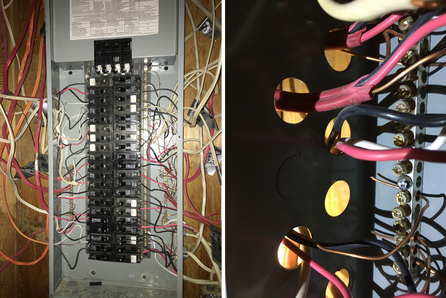 Focus Home | 200 amp Service electrical panel with the wiring visible ...